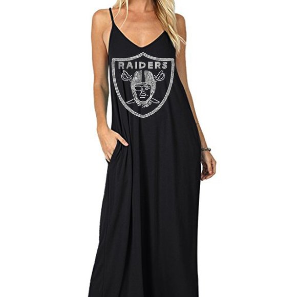 Tops | Raiders Rhinestone Raiders Maxi Dress | Poshmark